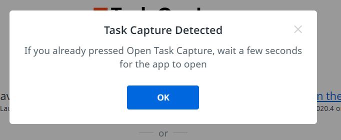 Automation Hub – Nutzungsspezifikationen für Task Capture