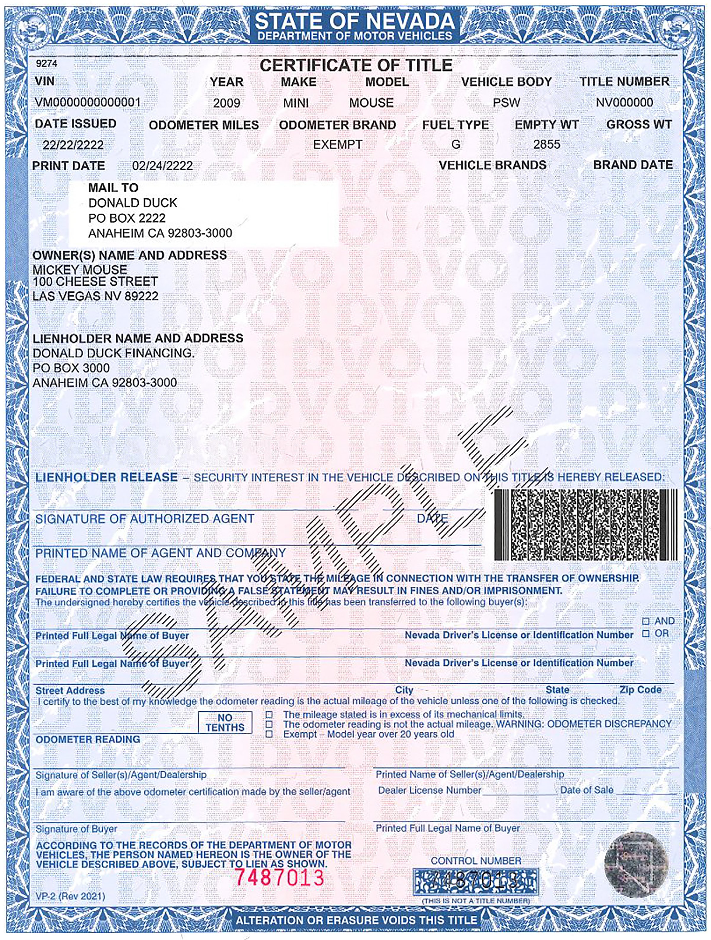 Document Understanding – Vehicle Titles – ML-Paket