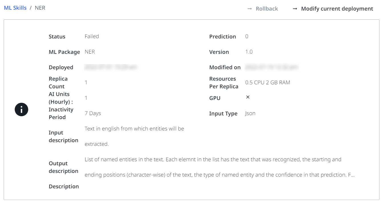 AI Center - Acerca de las habilidades ML