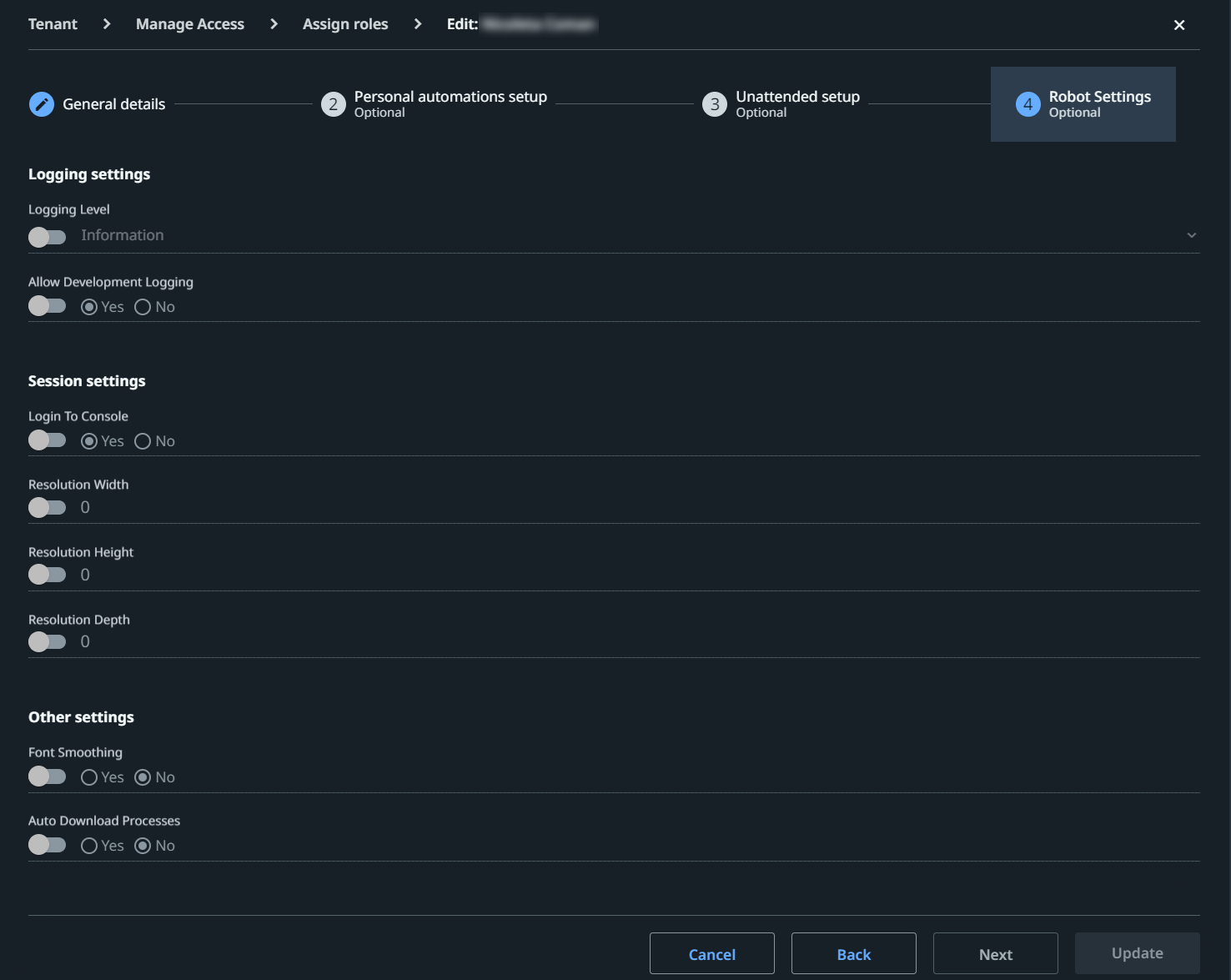 Orchestrator: configuración de UiPath Robot