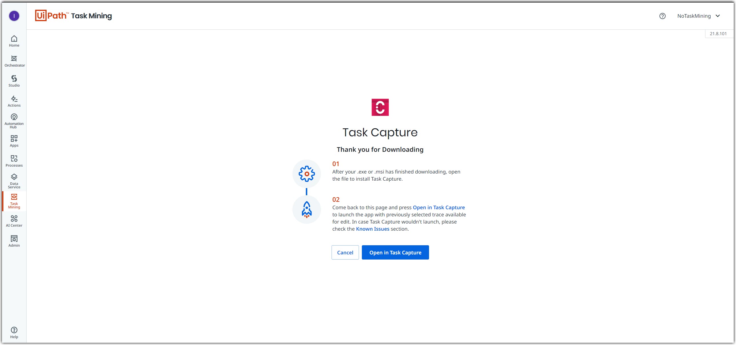 Task Capture - Integración de Task Mining