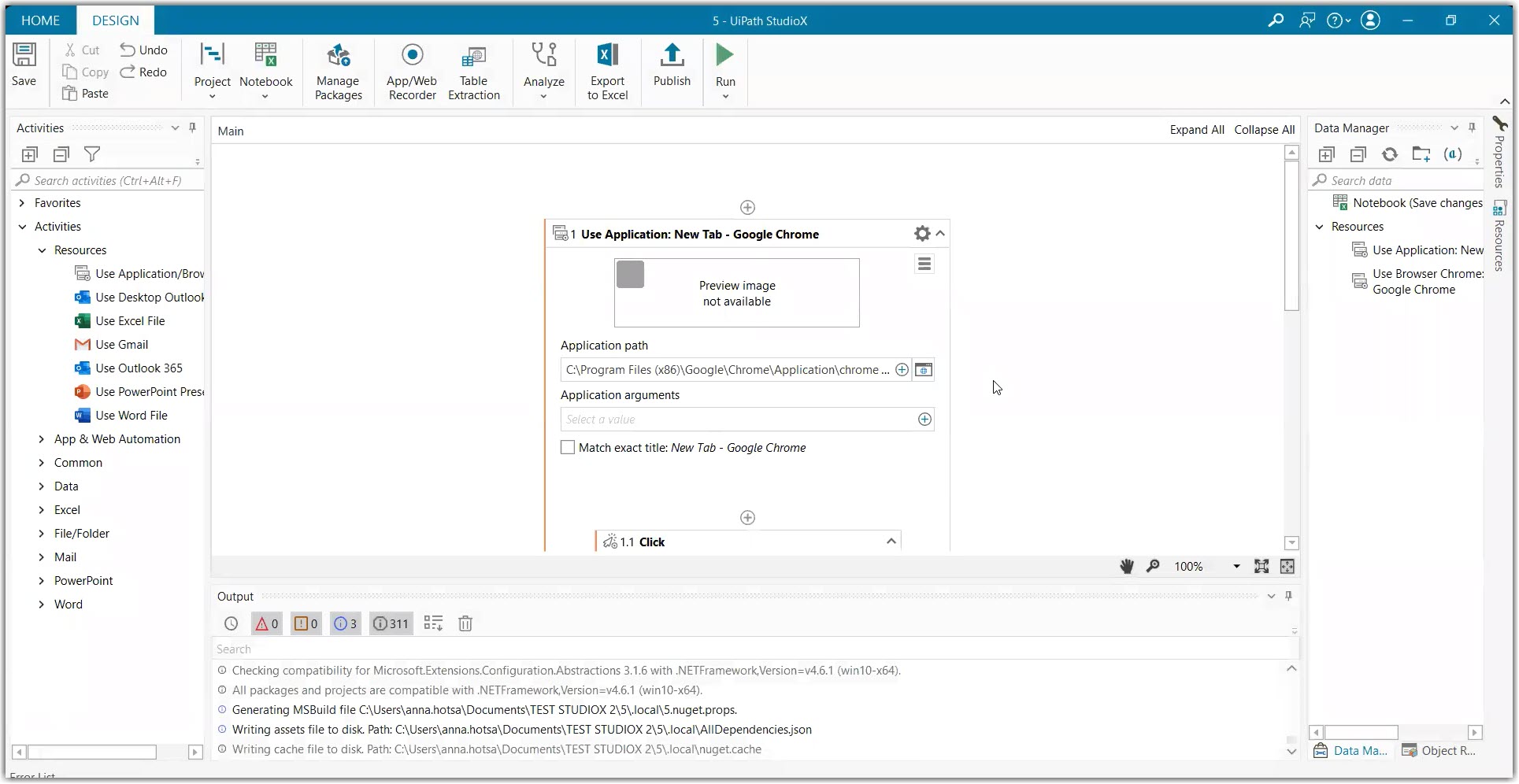 Captura de tareas: UiPath StudioX