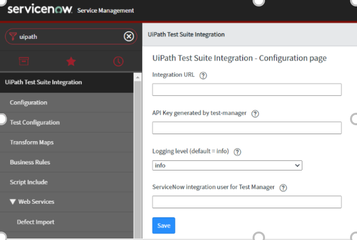 Test Suite: ServiceNow