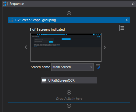 Activités – Étendue de l’écran CV (CV Screen Scope)