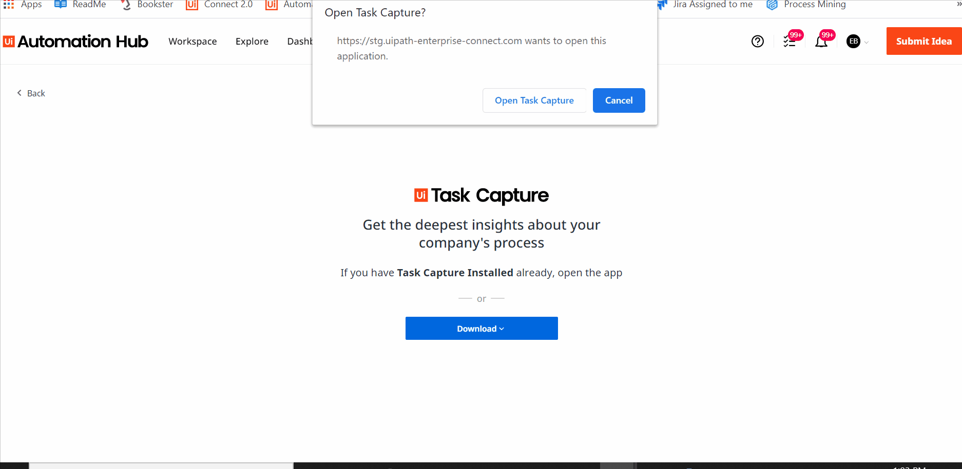 Automation Hub - Task Capture を使用してアイデアと自動化を文書化する