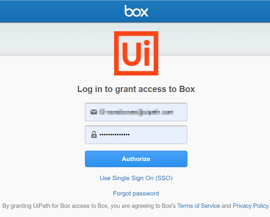 Integration Service - Box の認証