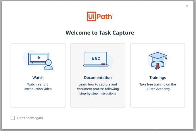 Task Capture - ユーザー インターフェイス