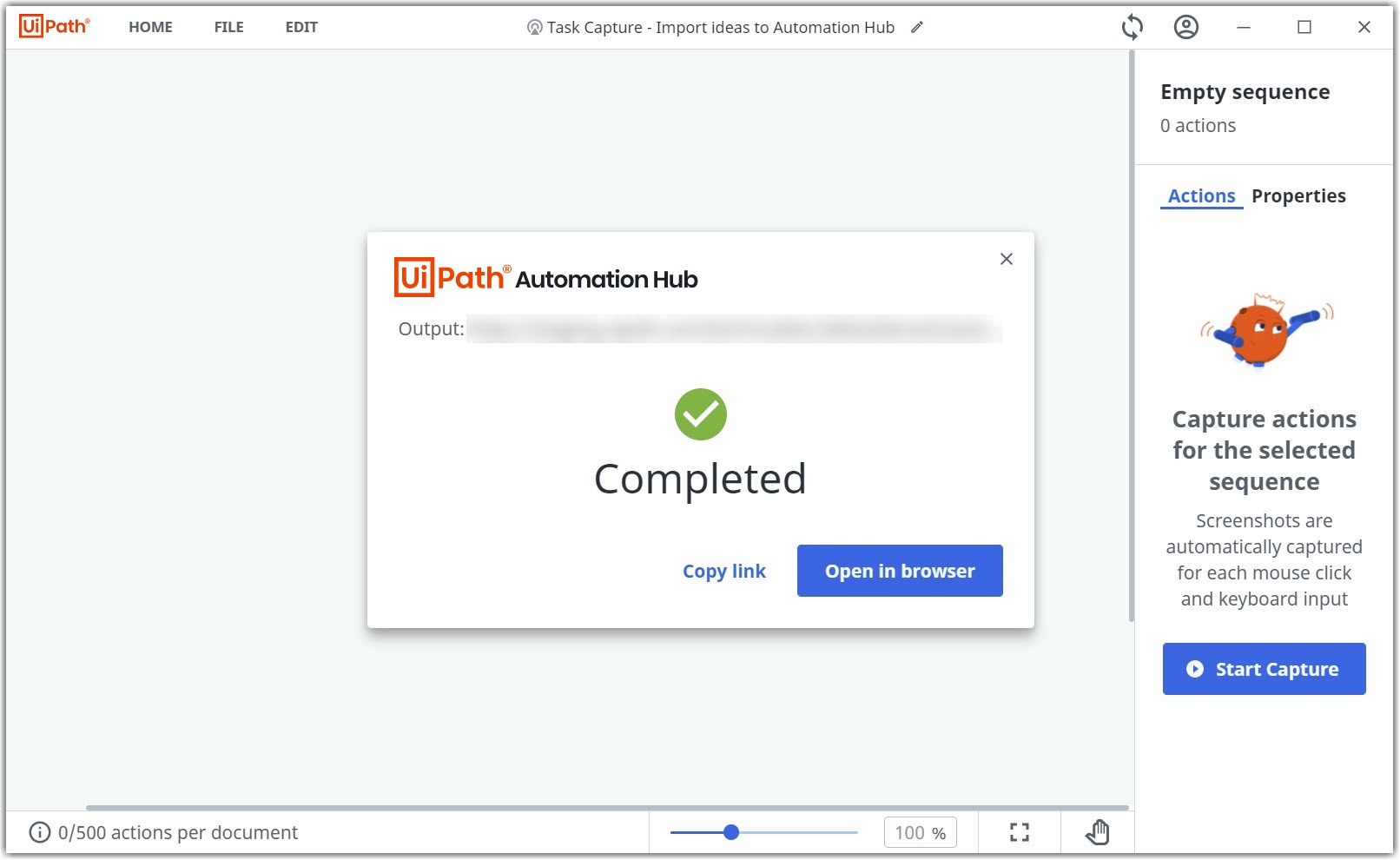 Task Capture - Automation Hub