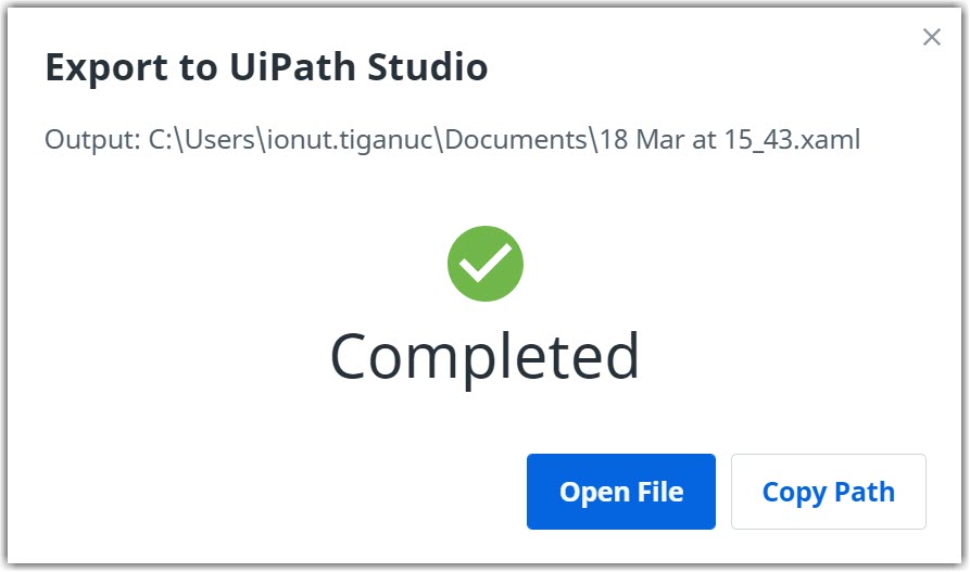 Task Capture - UiPath Studio