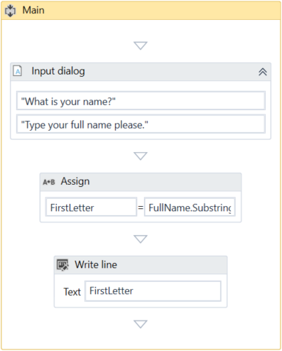 Studio - Exemplo de uso de uma Variável de texto