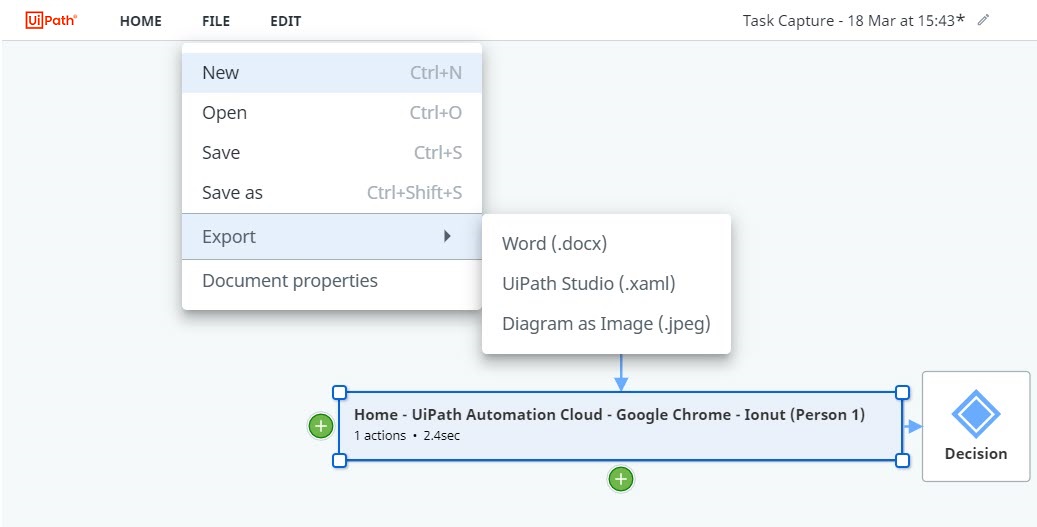 Task Capture - Diagrama como imagem