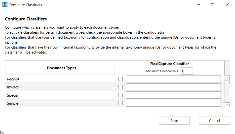 Document Understanding - FlexiCapture 分类器