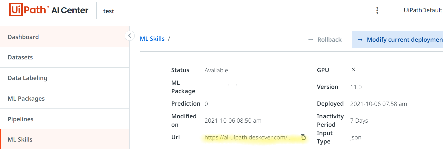 Document Understanding - 部署 UiPath 文档 OCR