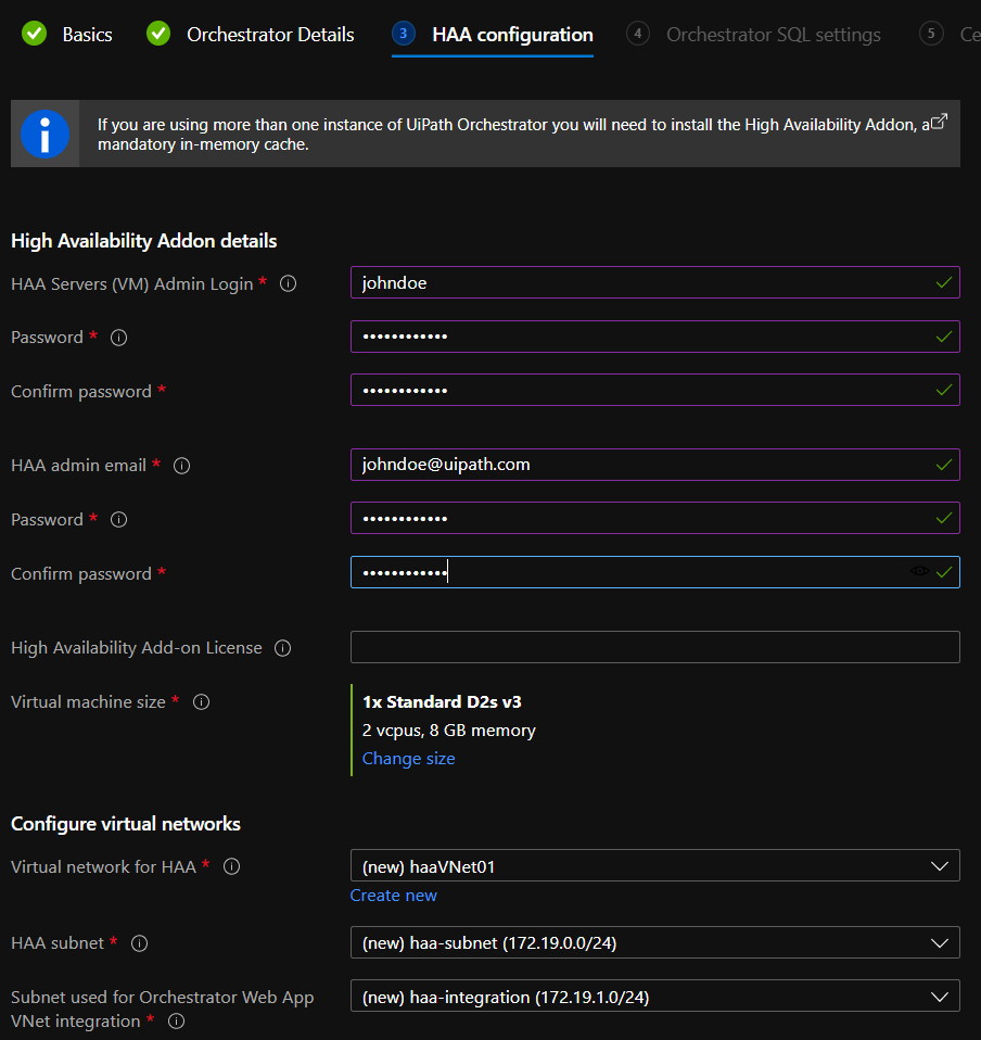 Orchestrator - Azure 市场部署